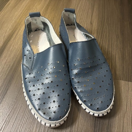 Bernie Mev Leather Star Perforated Slip On Sneakers Women's Size 40 ...