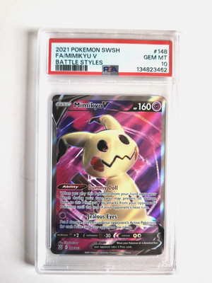 Mimikyu Full Art Battle Styles 148/163 - PSA 10 Gem Mint | eBay