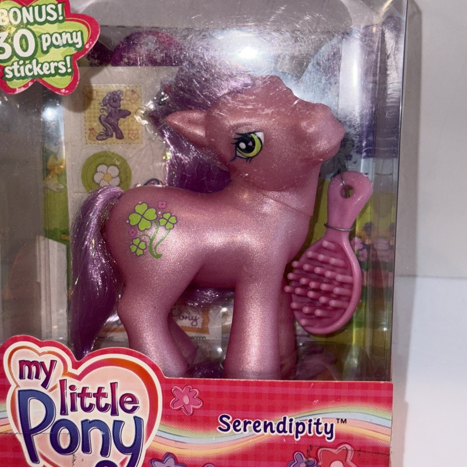 NEW My Little Pony SERENDIPITY & 30 Bonus Stickers Pink Lavender Purple ...