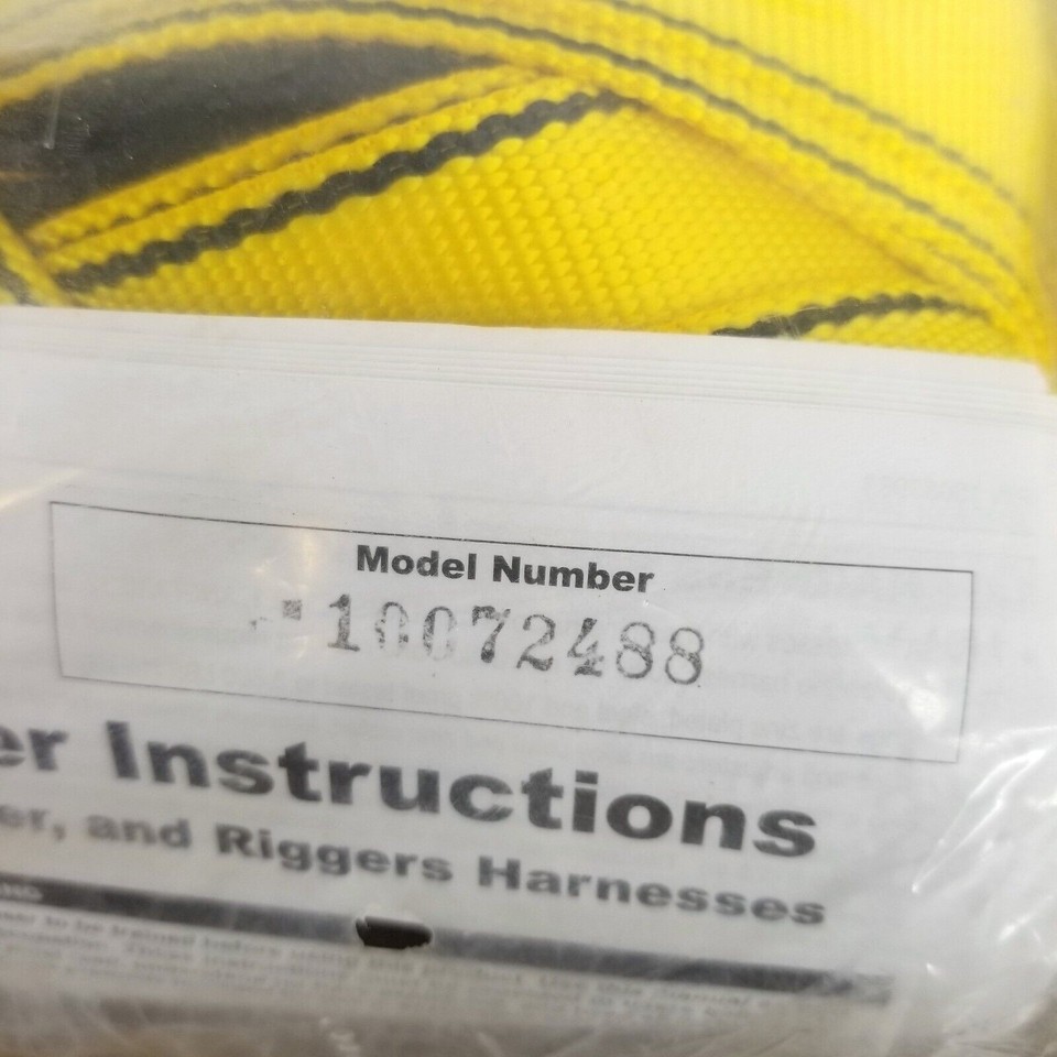 MSA Full Body Harness 10072488 Workman X-Large Back D-Ring Yellow 400 ...