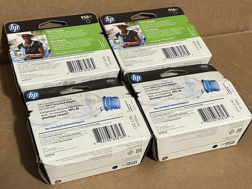 4x Genuine HP 956XL Black Ink Cartridge Original OEM, Brand New ...