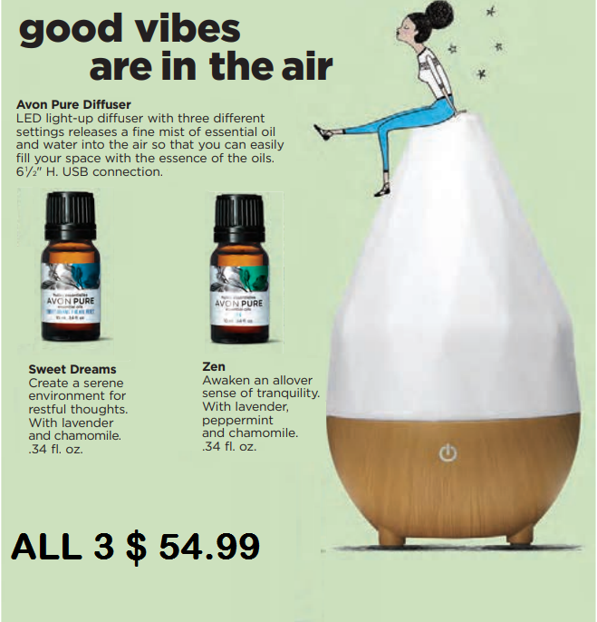Avon Pure Diffuser + 2 Essential Oils Zen & Sweet Dreams | eBay
