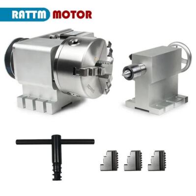 CNC 4th A Rotary Axis kit 3 Jaw K11-130mm Chuck Ratio 4:1 With 100mm ...