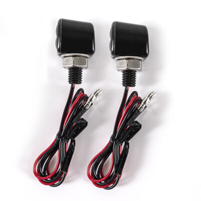 Pair LED Mini Turn Signal Amber Light Blinker Indicator Motorcycle ...