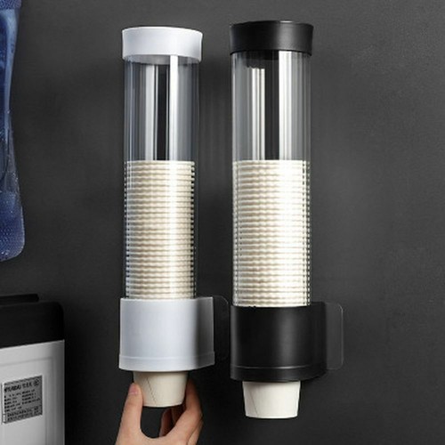 Plastic Disposable Paper Cup Dispenser Wall Mounted Automatic Cup ...
