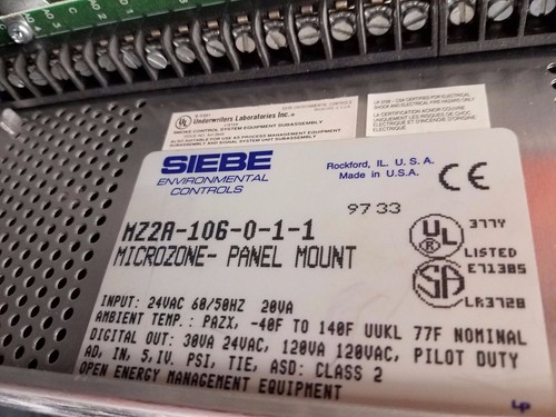 Siebe MZ2A-106-0-1-1 Microzone Controller Barber Coleman Network 8000 ...