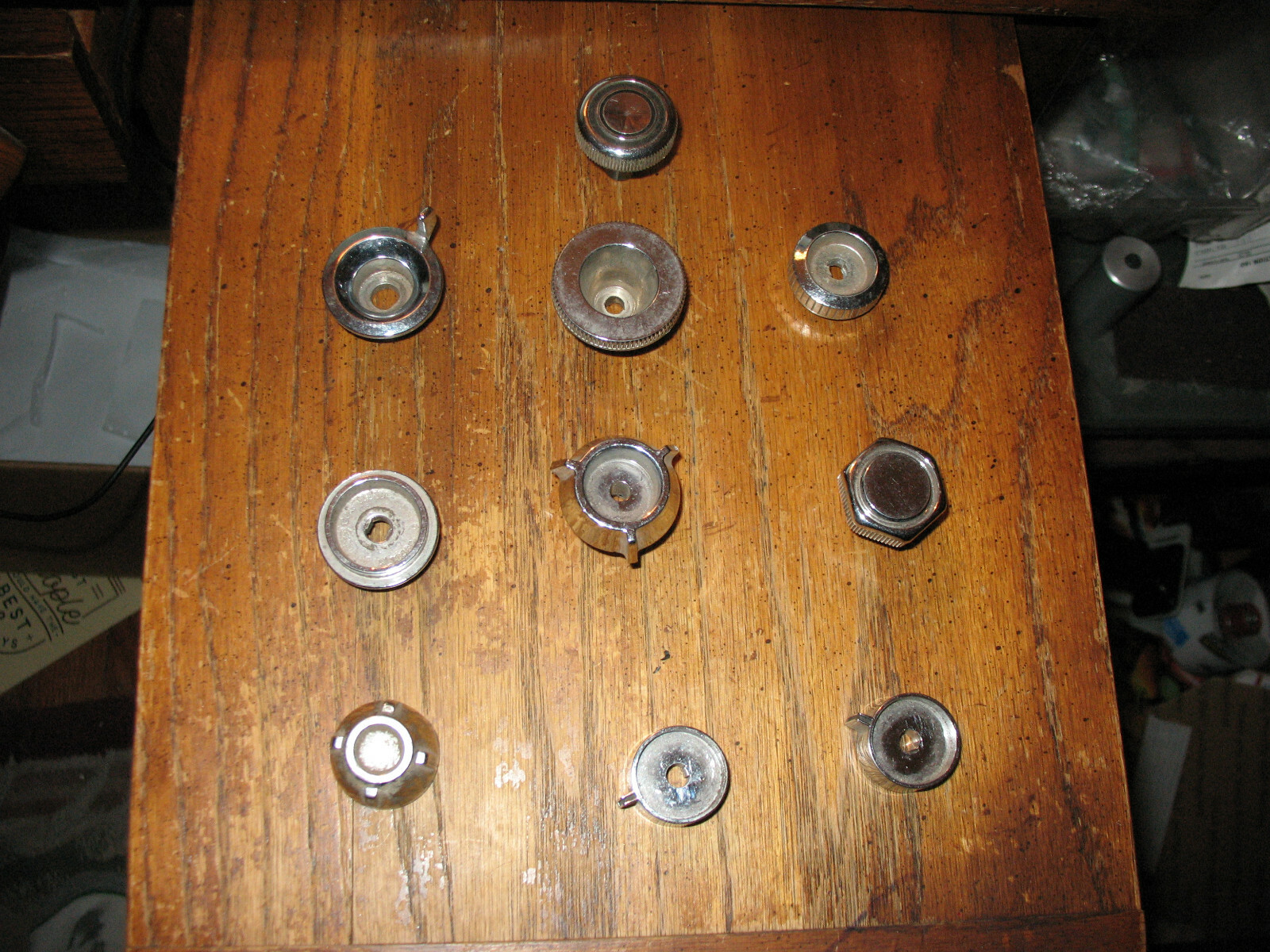 10 Very Nice oem Ford radio knobs, 1950's 1960's 1970s lot of 10, 3700 ...