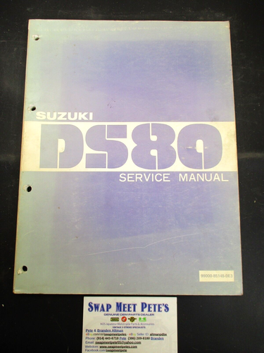 Genuine Vintage Suzuki DS80 Shop Repair Service Manual # 99000-85145 ...