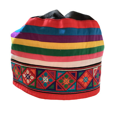 Hmong Embroidery Women Hat Traditional Cap Cotton Boho Heppie Gypsy ...
