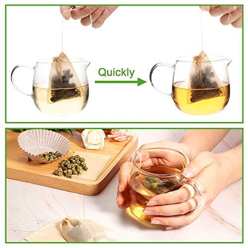 400 Pieces Tea Filter Bags Disposable Tea Infuser with Drawstring Safe ...