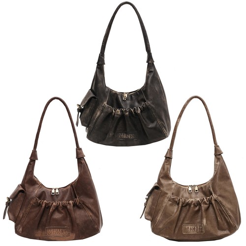 Women Fashion Tote Handbag Solid Color Simple Shoulder Purse Female ...