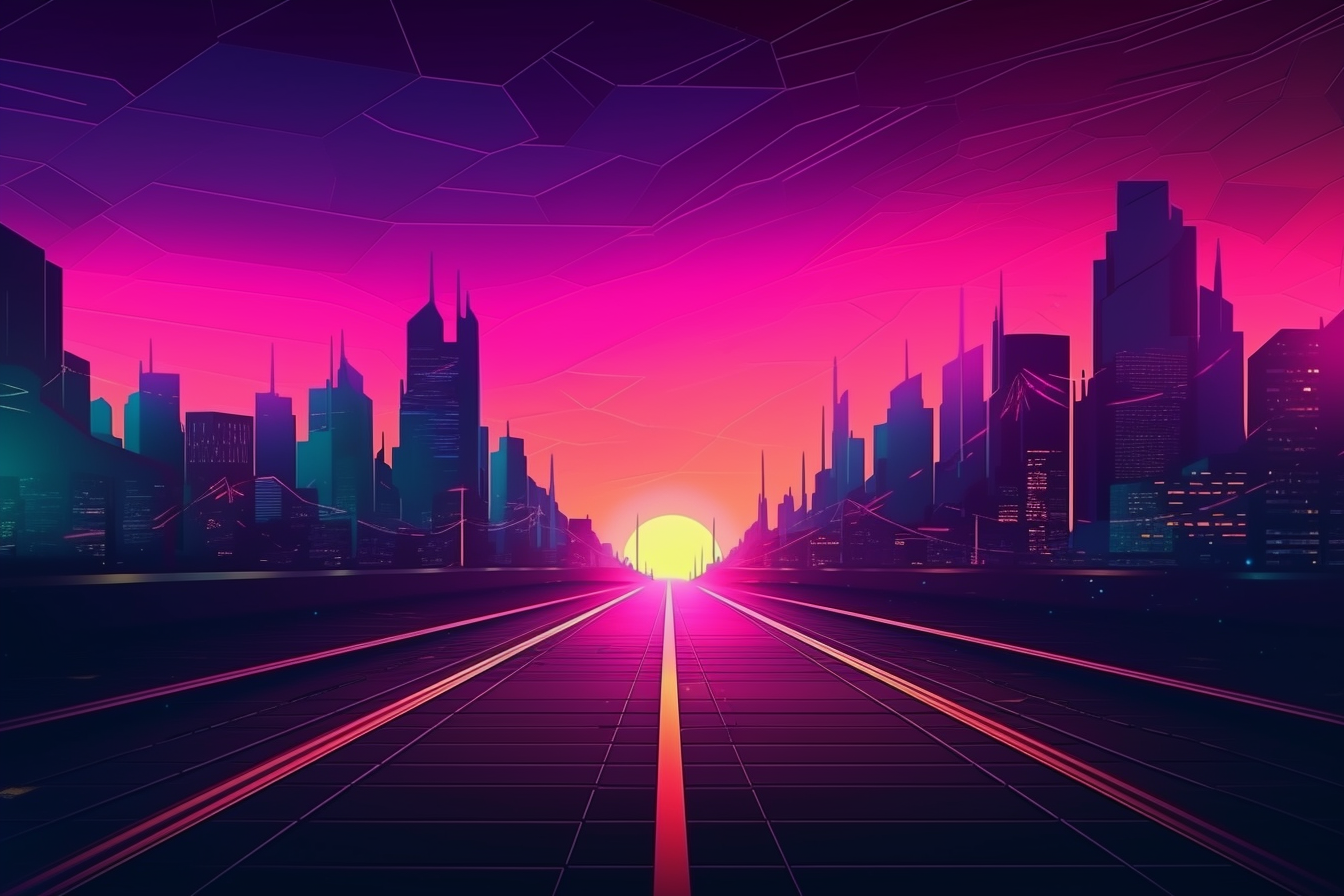 Desktop Background Wallpaper | Synthwave | Retro | 1080p/1440p/4k | eBay