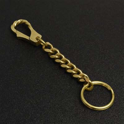 Key Chain Quick Release Snap Keyring Split Ring Solid Brass | eBay