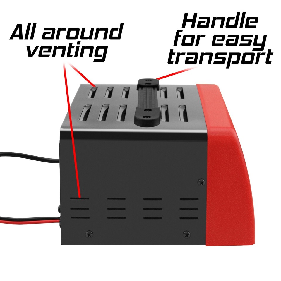 CAR BATTERY CHARGER 75 AMP 12 V ENGINE STARTER BOOSTER with Slow ...