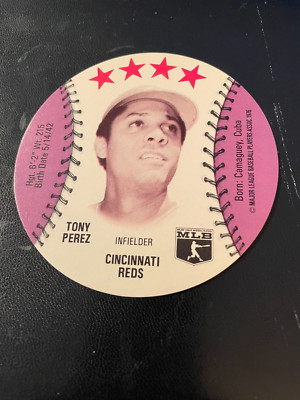 1976 Buckmans MSA Baseball Disc -Tony Perez - Cincinnati Reds - HOF ...
