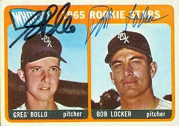 Greg Bollo Bob Locker autographed baseball card (White Sox) 1966 Topps ...