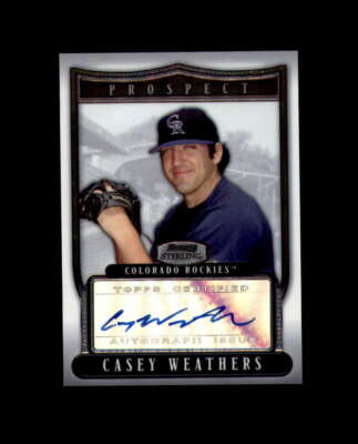 Casey Weathers 2007 Bowman Sterling Prospect Autograph Signed Rockies ...