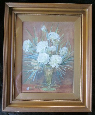 Antique EDITH BARROW Listed Floral Still Life Watercolour Painting ...