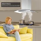 30in Island Mount Range Hood 900CFM Stainless Steel Vent 3-Speed Cook ...