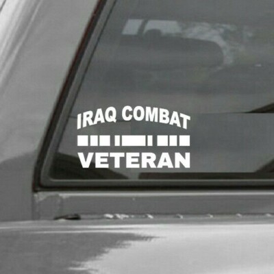 Iraq Combat Veteran Vinyl Window Decal Sticker | eBay