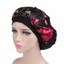 US Women Satin Night Sleep Cap Hair Bonnet Hat Silk Head Cover Wide ...