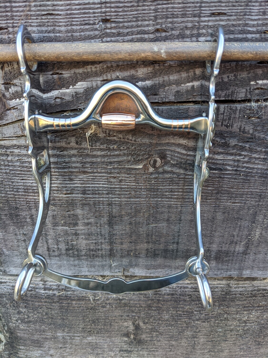 Western Silver Show Bit - Oval Concho - Copper Hood & Roller - 5 Inch ...