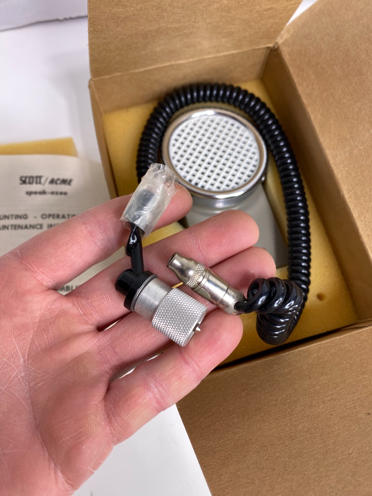 Scott ACME Speak-Ezee 63630 Clip-On Corded Respirator Accessory - 1970's VTG NOS | eBay