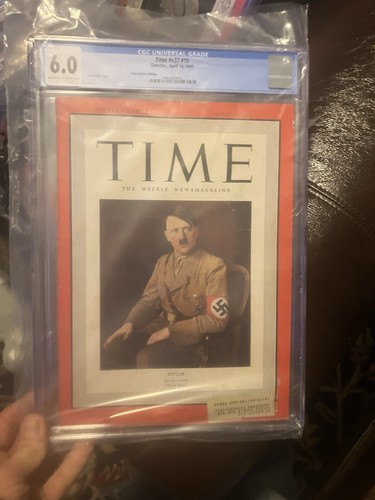 TIME Magazine April 14, 1941 ADOLF HITLER Cover!! CGC 6.0 | eBay