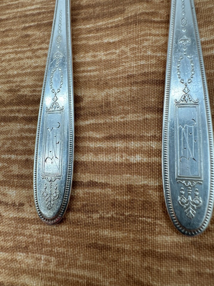 Oneida Community Plate Grosvenor Lot 4 Teaspoons, Monogram "N" | eBay