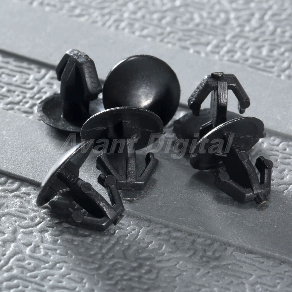 50 Pcs Black Plastic Sealing Nail Snaps Fastener Fender Clips F33 for ...