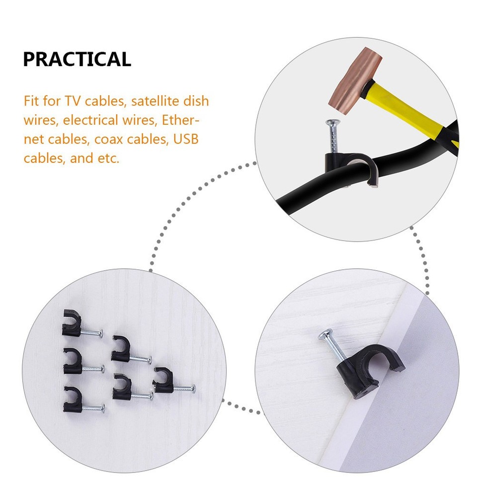 1 Set Cable Staple Outdoor Cable Clip Assortment Nail In Wire Cable ...