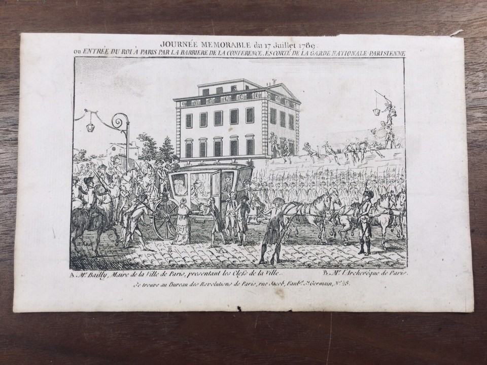 French Revolution July 1789 Bailly First Mayor Of Paris Bourbon ...
