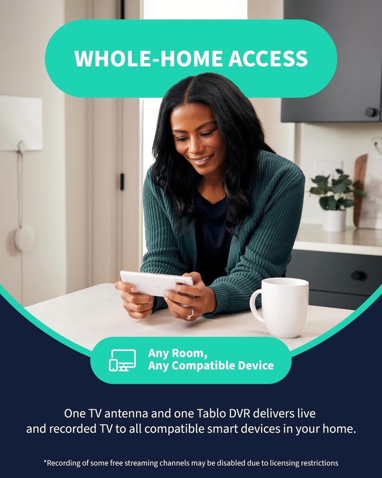 Tablo 4th Gen 4-Tuner Over-The-Air (OTA) DVR - Watch, Pause & Record ...