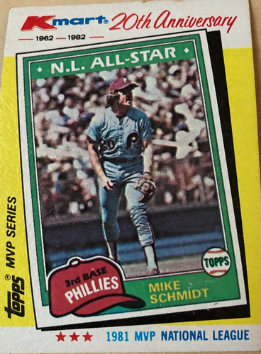 Mike Schmidt Phillies 1981 MVP Card (Topps MVP Series) | eBay