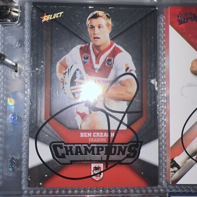 Ben Creagh Signed 2011 Select Champions card St George Illawarra ...
