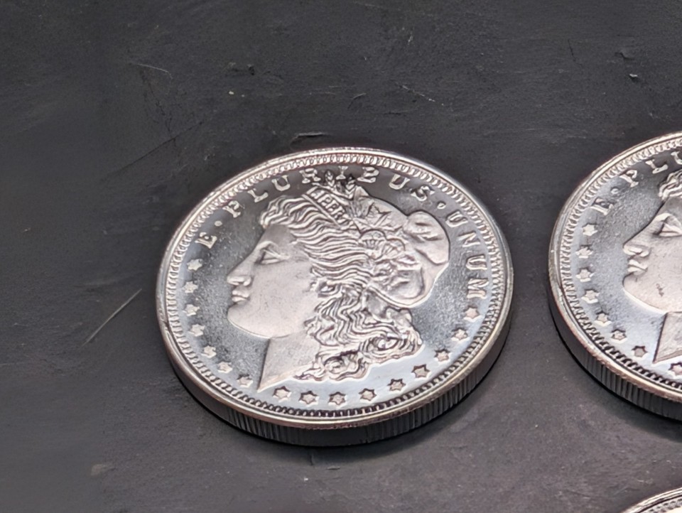 🔥 LOTX4-1/4 TROY OZ .999 FINE SILVER MORGAN DOLLAR PROOF ROUNDS 1 TROY ...
