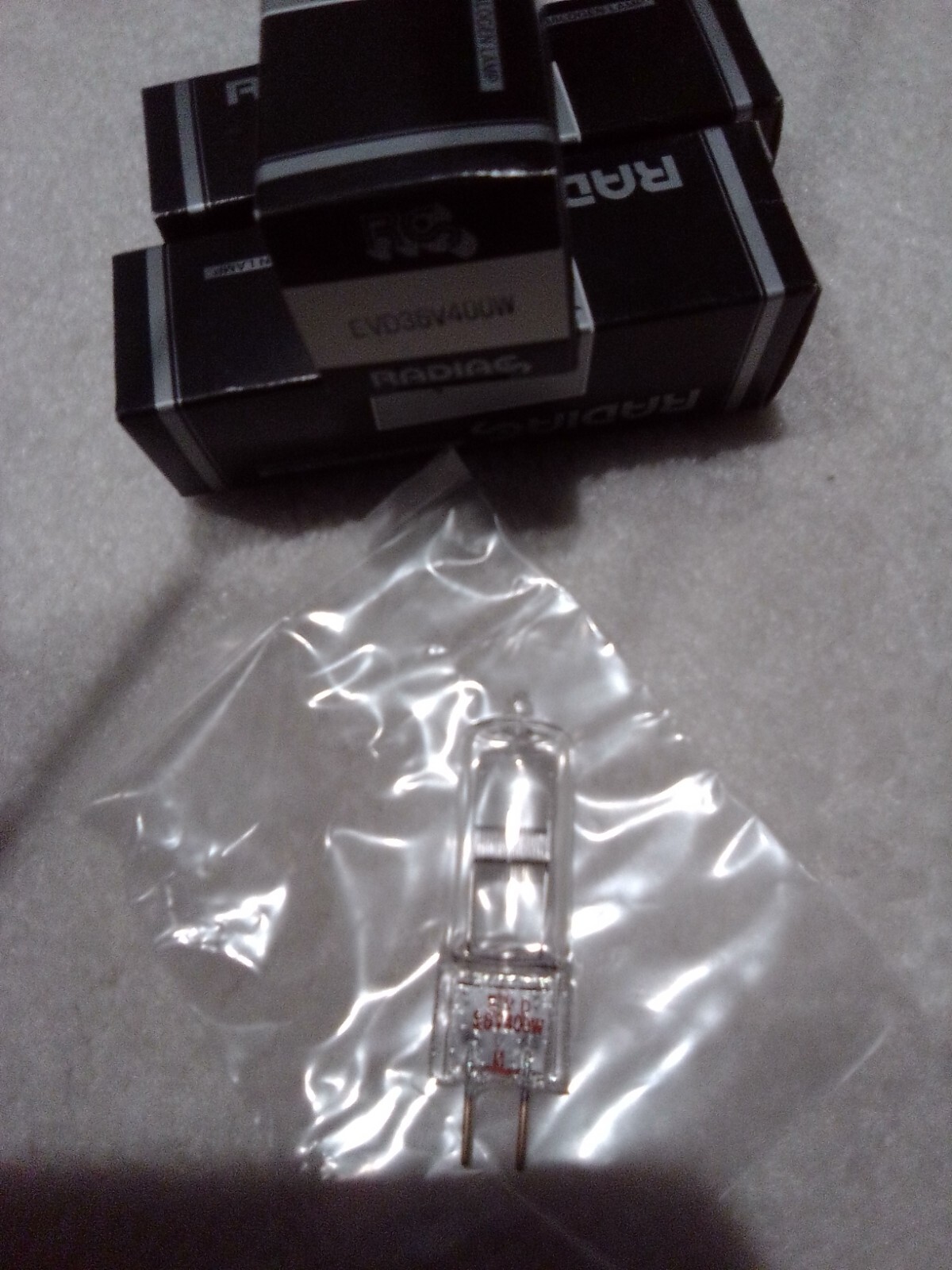 LOT OF 3 RADIAC EVD 36V 400W PROJECTOR TUNGSTEN HALOGEN LAMP BULB ...