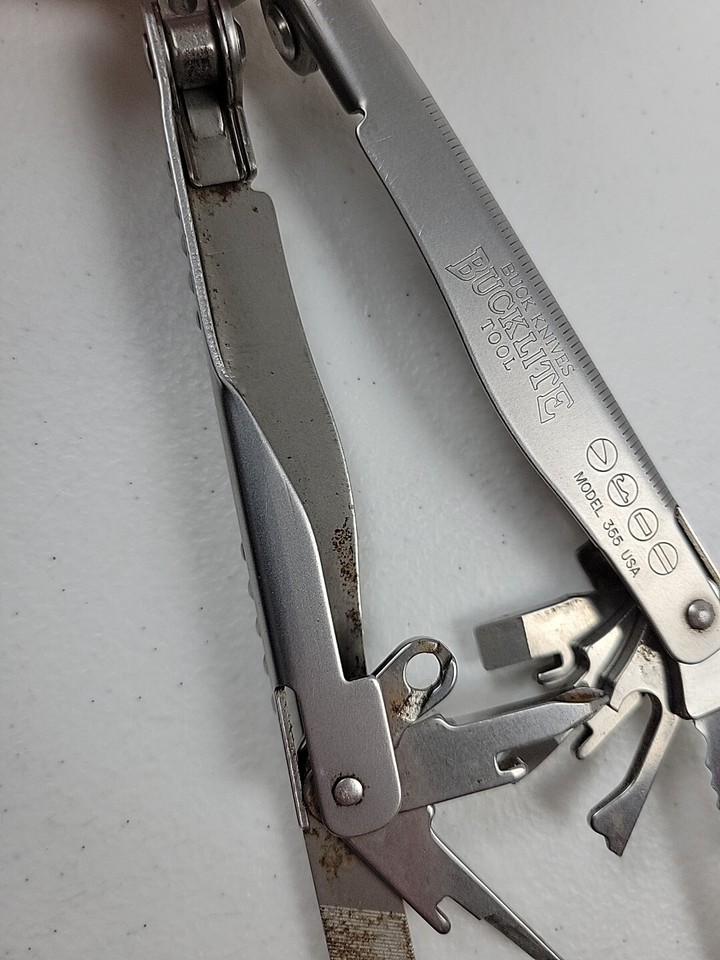 BUCK USA 355 BUCKLITE Multi Combo Tool Retired Collectible Buck Knives ...
