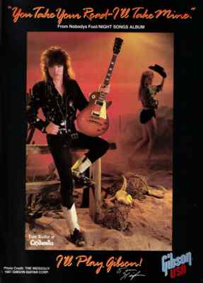 CUSTOM TOM KEIFER PROMO POSTER 24X32 CINDERELLA GIBSON GUITARS RARE | eBay