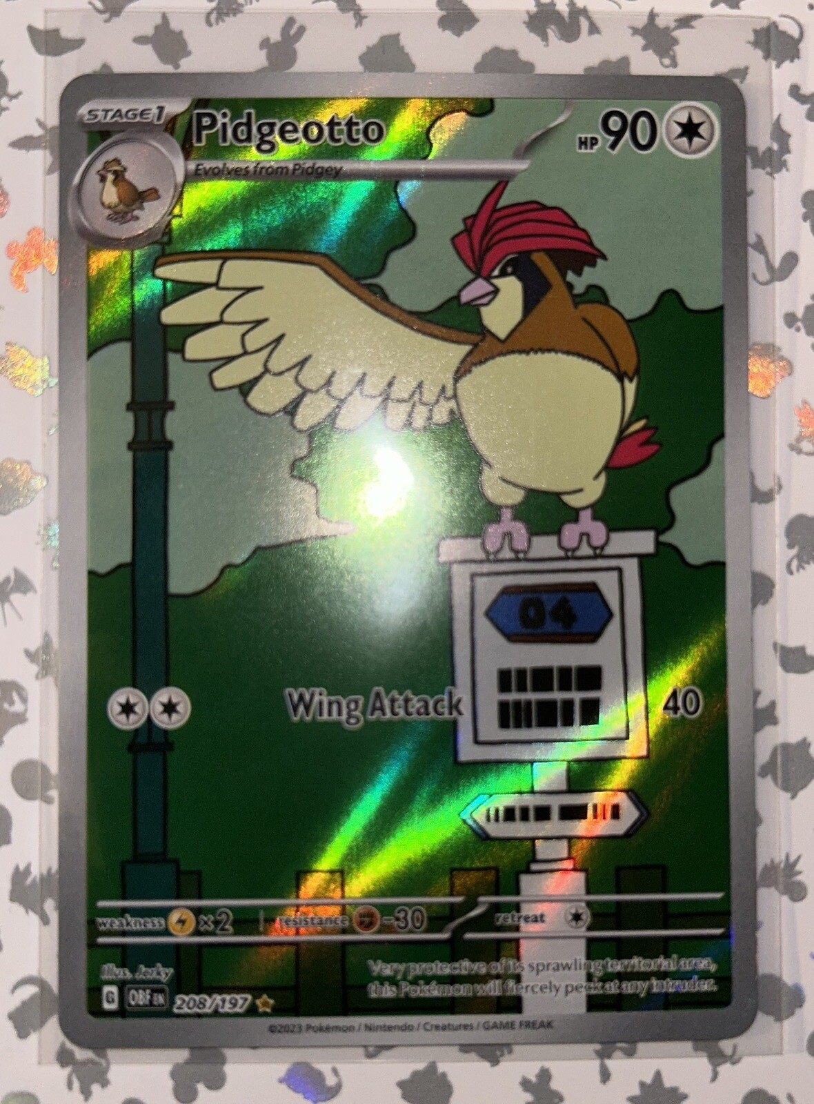 Pidgeotto Full Art Obsidian Flames 208/197 NM/M | eBay