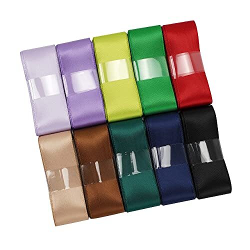 1 inch Satin Ribbon Solid Color Ribbon Assorted Double Faced Satin ...