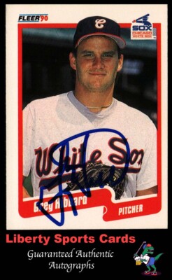 1990 Fleer Greg Hibbard #534 Authentic Autographed Card Chicago White ...