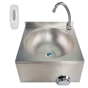 Commercial Knee Operated Hand Wash Sink Stainless Steel Kitchen Basin ...