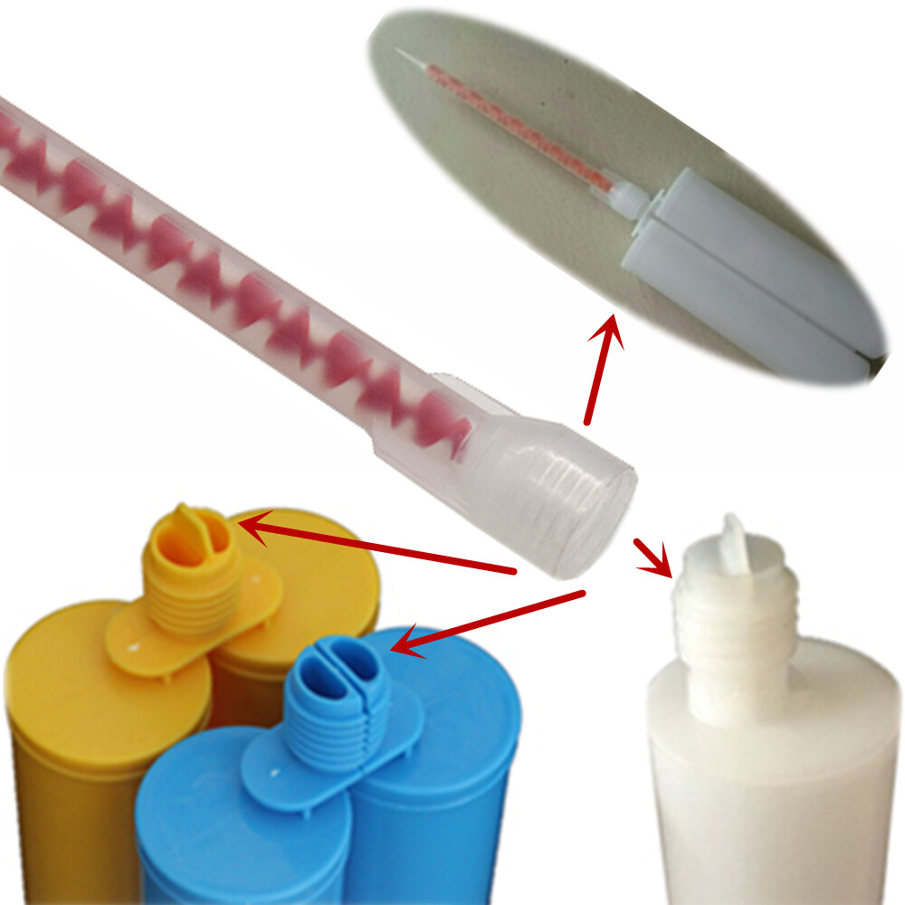 400pcs Static Mixing Nozzles Plastic Mixed Tube AB Glue Adhesive Mixer ...