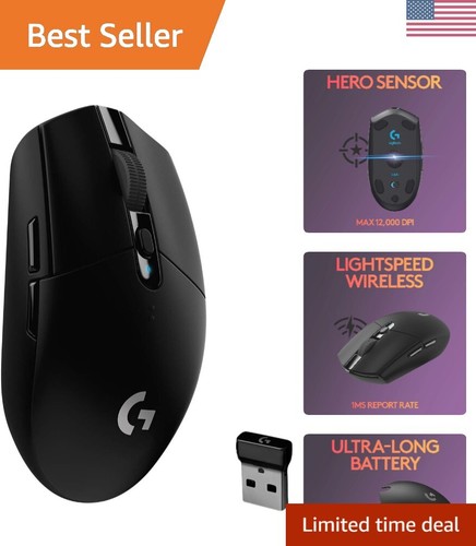 G305 Wireless Mouse with HERO Sensor - 250-Hour Play, 3.36oz ...