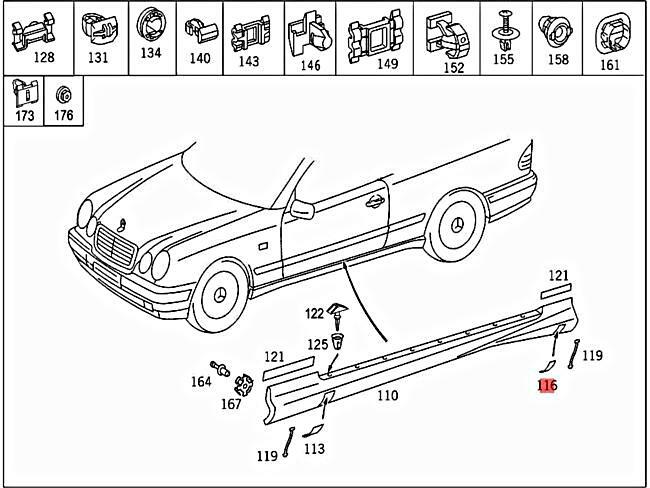 Genuine MERCEDES Clk320 Jack Cover Right Rear OEM 2086986830 for sale ...
