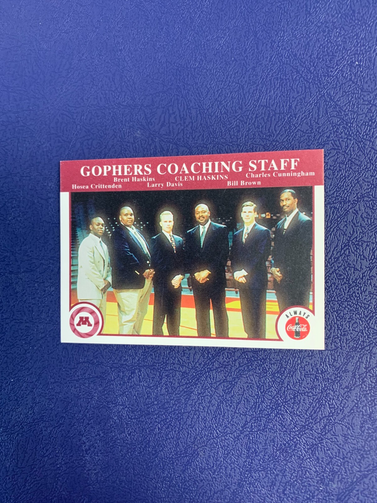 1997-98 Minnesota Golden Gophers Basketball Coaching Staff Clem Haskins ...