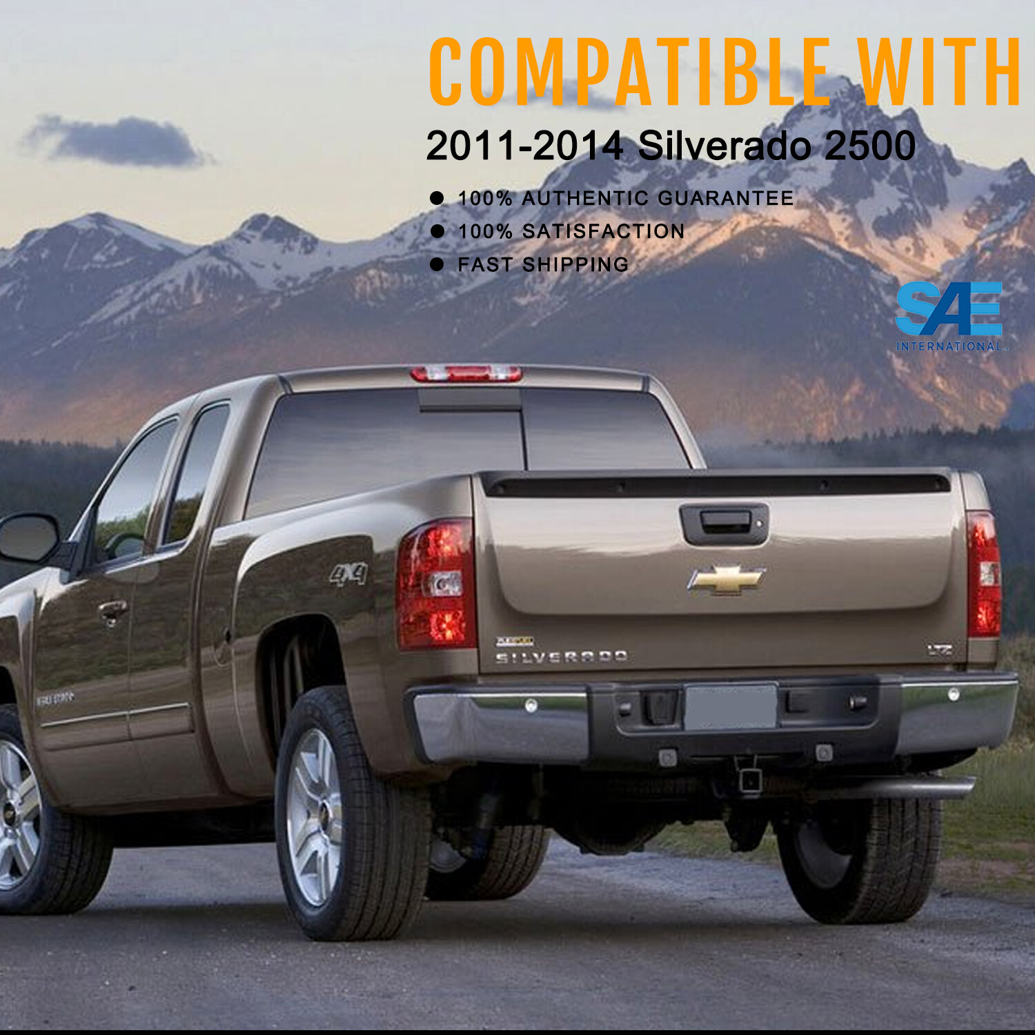 For 2011-2014 Chevy Silverado 2500 3500 HD w/ Sensor Hole Rear Bumper ...