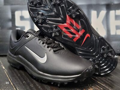 Nike TW20 Spiked Tiger Woods Golf Shoes Black/Silver Spike CI4510-001 ...