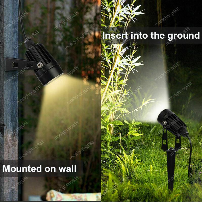 10X 12V Garden Lights LED Spotlights Landscape Outdoor Waterproof 5W ...